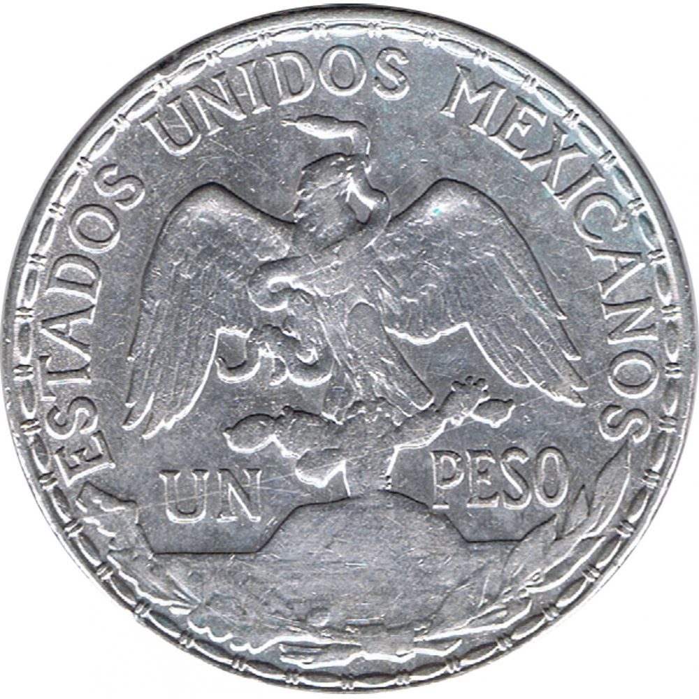 Moneda de Mexico 1 peso 1910 Caballito. Plata