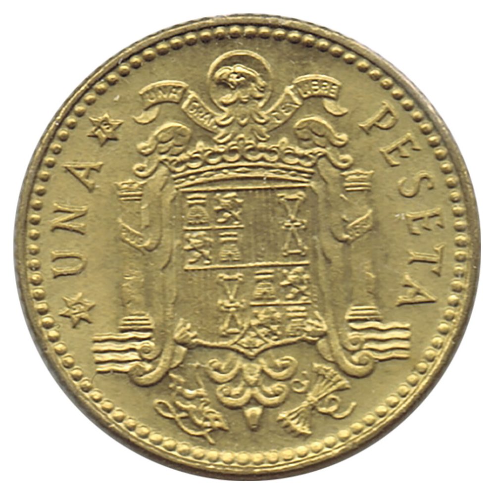 Moneda 1 Peseta 1975 *19-78 Madrid. SC. Variante tilde en Ñ