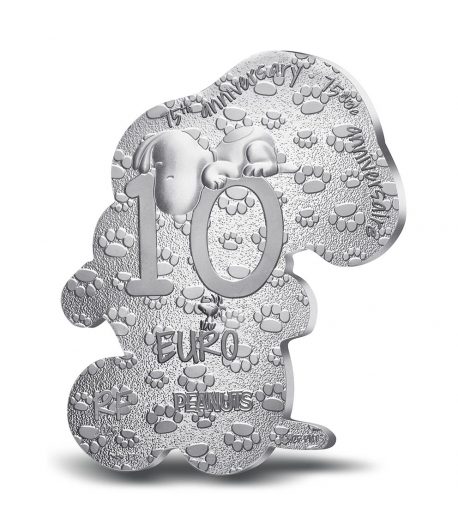 Moneda 10 euros de plata Francia 2025 Snoopy. Silueta Proof