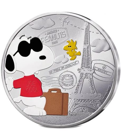 Monedas 50€ y 10€ 2025 75 Aniversario Snoopy. Plata.
