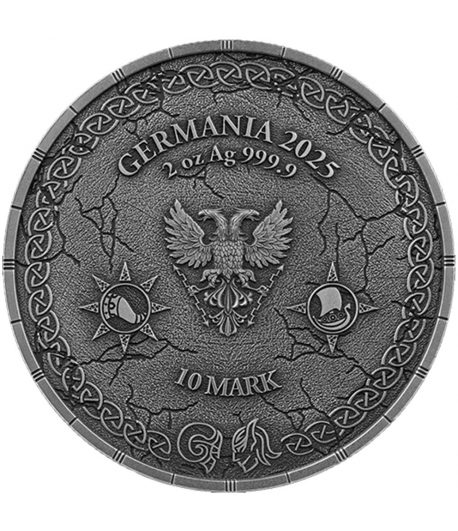 Moneda de plata Alemania 10 Mark 2025 Ragnarok. 2 onzas